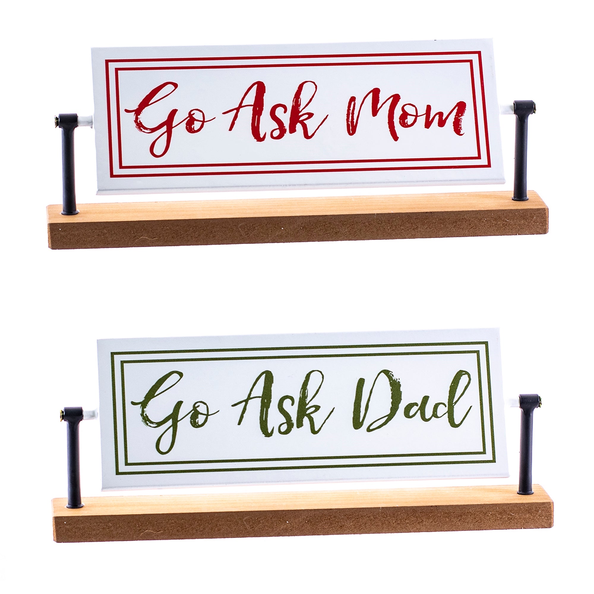 Go Ask Mom/Dad Flip Sign – The Teapot Garden Boutique